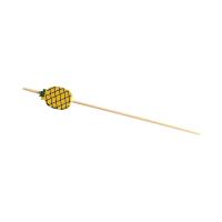 China 12cm Disposable Cocktail Decorative Bamboo Food Picks Stick Pineapple Bead for sale