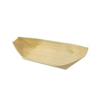 China ODM 4Inch Food Grade Wooden Bamboo Sushi Boat Disposable Serving Cone for sale