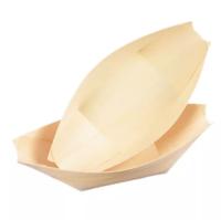 China ODM 4Inch Food Grade Wooden Bamboo Sushi Boat Disposable Serving Cone for sale