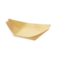 China 6 inch Disposable Wooden Sushi Serving Boat Plate For Food for sale