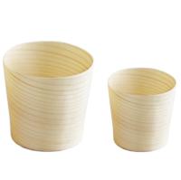 China FDA Disposable Dessert Cups Pine Wooden Food Serving Cups JFB-WC-010 for sale