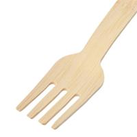 China 100 Nature Disposable Bamboo Wooden Cutlery Bulk Fork 17CM for sale