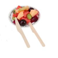 China Custom 16cm Disposable Wooden Utensils Biodegradable Cutlery  Knives for sale