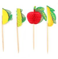 China FSC 10cm Disposable Fruit Decorative Bamboo Food Picks Skewers For Cocktail Party for sale