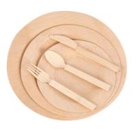 China 25Pcs Disposable Natural Bamboo Picnic Forks Knives for sale