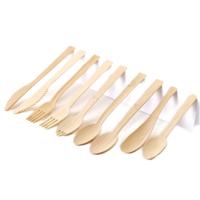 China Biodegradable Bamboo Compostable Cutlery Set Bulk 3 In 1 for sale