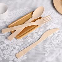 China Biodegradable Bamboo Compostable Cutlery Set Bulk 3 In 1 for sale