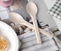 China Disposable Biodegradable Compostable Spoons Bulk Cutlery For Dinner 6.5'' for sale