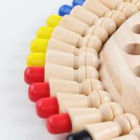 China 5.5cm Wooden Montessori Baby Toys Memory Matchstick Chess Game for sale