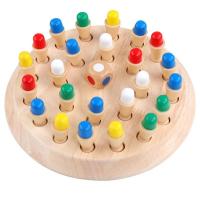 China 5.5cm Wooden Montessori Baby Toys Memory Matchstick Chess Game for sale