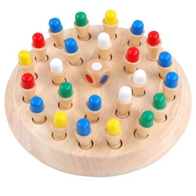 China 5.5cm Wooden Montessori Baby Toys Memory Matchstick Chess Game for sale