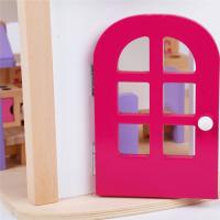 China Natural 37.5cm Diy Wooden Dollhouse Furniture Wooden Toy House Furniture for sale