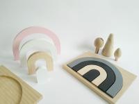China 25.5CM 3D Game Puzzle Blocks For Toddlers Baby Wooden Block Set for sale