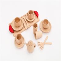 China Pot Teatime Wooden Play Pots And Pans Kids ISO9001 Tableware for sale