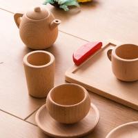 China Pot Teatime Wooden Play Pots And Pans Kids ISO9001 Tableware for sale
