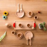 China Pot Teatime Wooden Play Pots And Pans Kids ISO9001 Tableware for sale