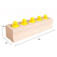 China 3cm Sensory Cylinder Socket Montessori Knobbed Cylinder Blocks Preschool for sale