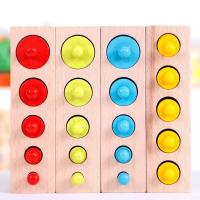 China 3cm Sensory Cylinder Socket Montessori Knobbed Cylinder Blocks Preschool for sale