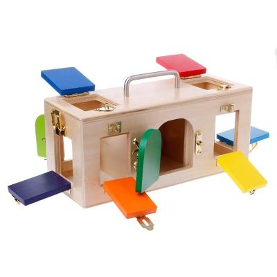 China Lock Box 13.5cm Wooden Montessori Baby Toys Educational Wooden Puzzles for sale