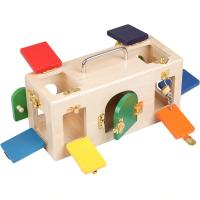 China Lock Box 13.5cm Wooden Montessori Baby Toys Educational Wooden Puzzles for sale