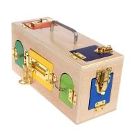 China Lock Box 13.5cm Wooden Montessori Baby Toys Educational Wooden Puzzles for sale