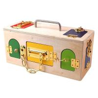 China Lock Box 13.5cm Wooden Montessori Baby Toys Educational Wooden Puzzles for sale