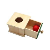China 12cm Sensory Wooden Montessori Baby Toys Montessori Drawer Box Colored Beechwood for sale