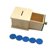 China 12cm Sensory Wooden Montessori Baby Toys Montessori Drawer Box Colored Beechwood for sale