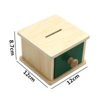 China 12cm Sensory Wooden Montessori Baby Toys Montessori Drawer Box Colored Beechwood for sale