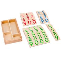 China 3.5cm Wooden Numbers Puzzle Counting Card Math Teaching Aids For Toddlers for sale
