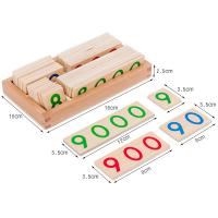 China 3.5cm Wooden Numbers Puzzle Counting Card Math Teaching Aids For Toddlers for sale