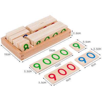 China 3.5cm Wooden Numbers Puzzle Counting Card Math Teaching Aids For Toddlers for sale