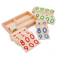 China 3.5cm Wooden Numbers Puzzle Counting Card Math Teaching Aids For Toddlers for sale