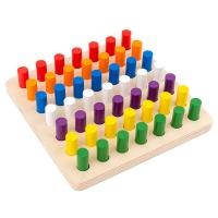 China ISO9001 Educational Wooden Montessori Baby Toys Wooden Memory Matchstick Chess for sale