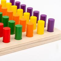 China ISO9001 Educational Wooden Montessori Baby Toys Wooden Memory Matchstick Chess for sale