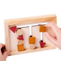 China 2cm Wooden Montessori Baby Toys Maths Geometric Preschool Learning Game for sale