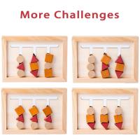 China 2cm Wooden Montessori Baby Toys Maths Geometric Preschool Learning Game for sale