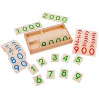 China Montessori 6.5cm Wooden Matching Puzzle Numbers Card for sale