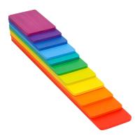 China 11 Lot Burlywood Wooden Rainbow Stacker Toy Macaron Beech for sale