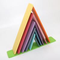 China 11 Lot Burlywood Wooden Rainbow Stacker Toy Macaron Beech for sale