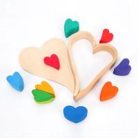 China Nordic Jenga Wooden Rainbow Stacking  Natural Wooden Building Blocks for sale