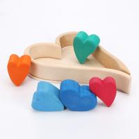 China Nordic Jenga Wooden Rainbow Stacking  Natural Wooden Building Blocks for sale