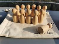 China Sort Pegdoll Wooden Rainbow Stacker Wooden Memory Stick Game for sale