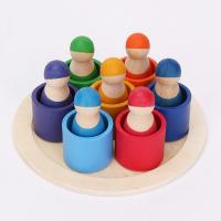 China Exclusive Set 12 Pieces Peg Rainbow Arch Stacker Toy Non Toxic Nordic for sale