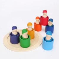 China Exclusive Set 12 Pieces Peg Rainbow Arch Stacker Toy Non Toxic Nordic for sale