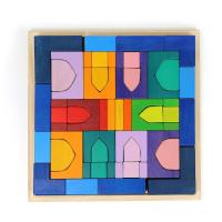 China Creative Solid 4.5cm Large Rainbow Stacking Puzzle Animal for sale