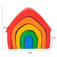 China Coral Earth Wooden Blocks Toys Wood Rock Set Balancing Blocks Natural Wood Toy for sale