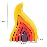 China Coral Earth Wooden Blocks Toys Wood Rock Set Balancing Blocks Natural Wood Toy for sale