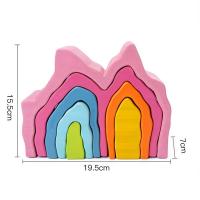 China Coral Earth Wooden Blocks Toys Wood Rock Set Balancing Blocks Natural Wood Toy for sale
