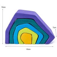 China Coral Earth Wooden Blocks Toys Wood Rock Set Balancing Blocks Natural Wood Toy for sale